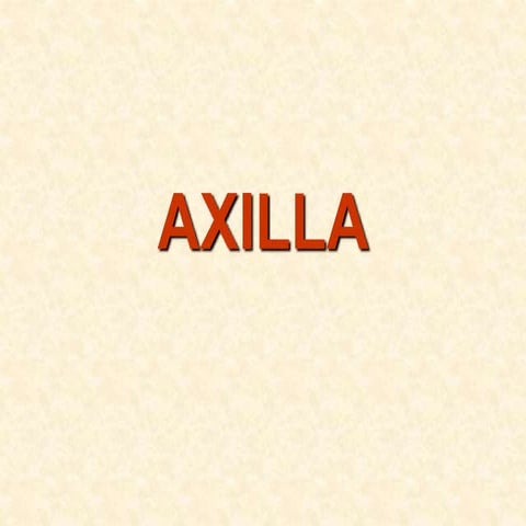 Axilla gross anatomy of human being in medicine | PPTX