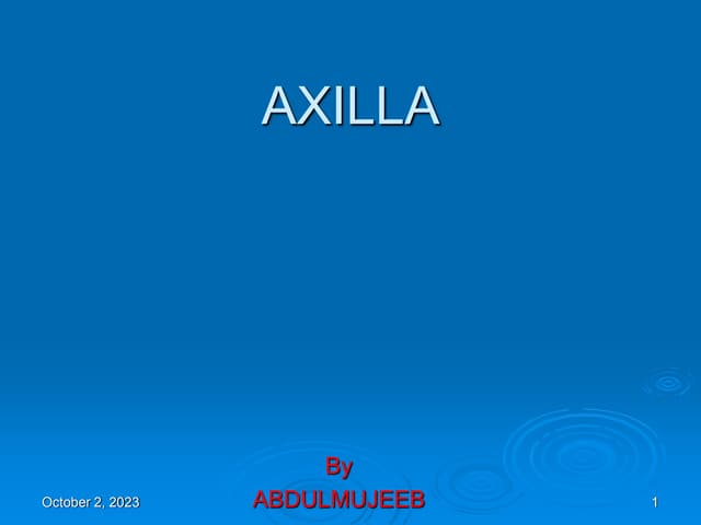 4-AXILLA.ppt anatomy of the axillary region | PPT
