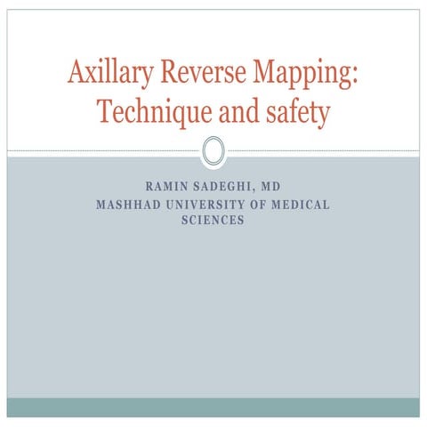 Axillary Reverse Mapping Ppt 5457