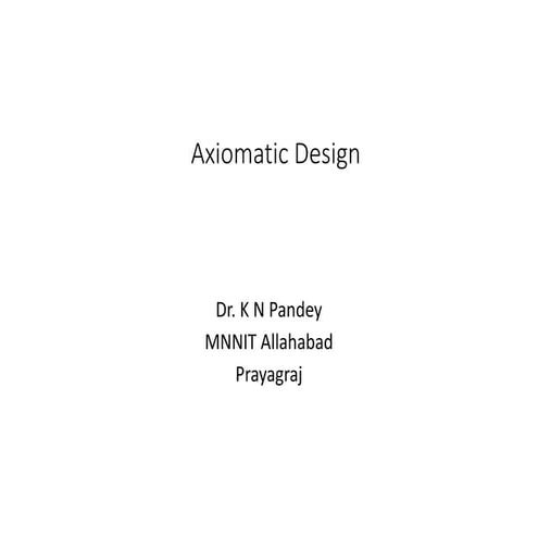 Axiomatic Design - Meachanical System Design | PDF