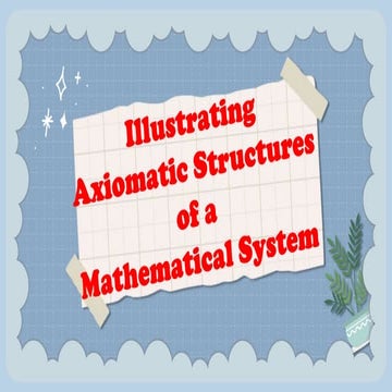 AXIOMATIC STRUCTURE.pptx mathematics g88 | PPTX