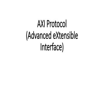 microcontroller AXI Protocol_rama presetation | PPT