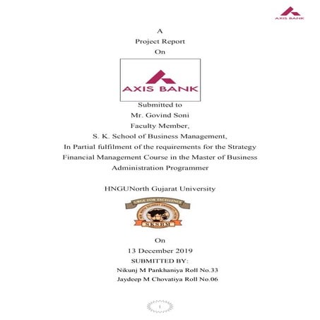 Axis bank limited ratio analysis | PDF