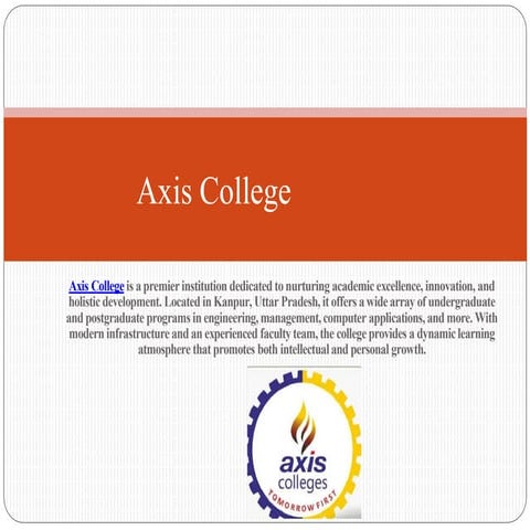Best Polytechnic Institute in UP-Axis College | PDF