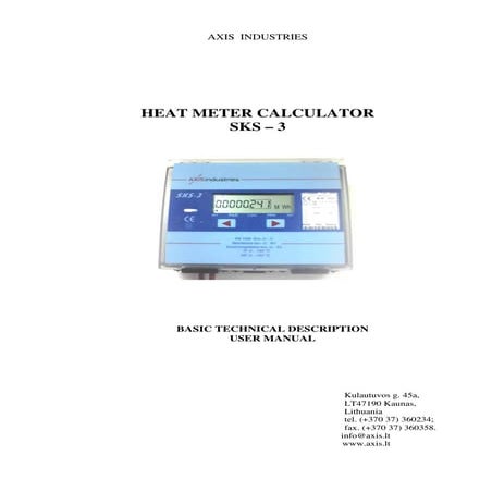 AXIS SKS-3 RHI Heat Meter | PDF