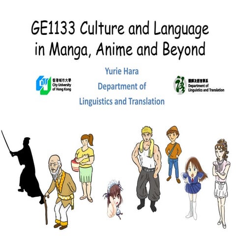 GE1133 - Culture and Language in Manga, Anime and Beyond | PDF ...