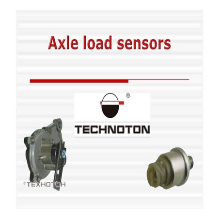 Axle load sensor DDE08 - weight control on transport | PDF