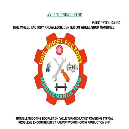 Trouble shooting booklet on Axle Turning Lathe | ODT