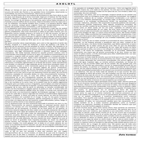 "Axolotl" - Julio cortázar | PPTX