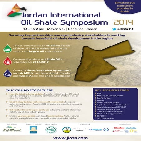 Jordan Oil Shale Symposium 2014 Brochure | PDF