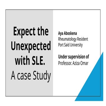 Case Presentation SlE with infection 🙃🙃 | PPT