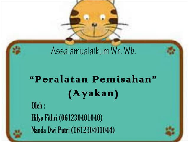 Mengenal Ayakan | PPTX