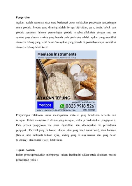 Mengenal Ayakan | PPT