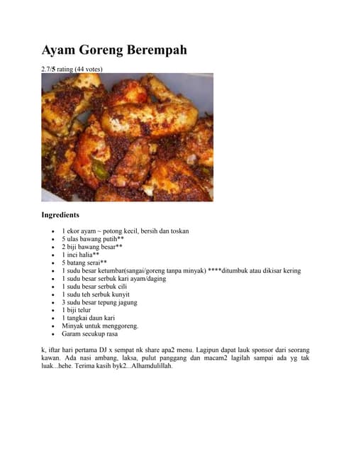 Resep Ayam kampung tulang lunak Spesial Ayam Bakar Merica.docx