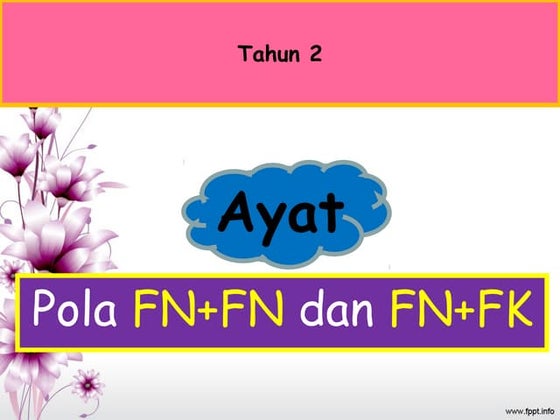 TATABAHASA - POLA-POLA AYAT DASAR | PPT