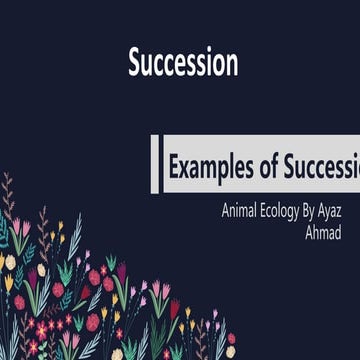 Succession(Hydrocere,lithocere,psammosere and heterotrophic succession ...