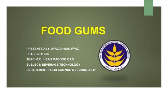 Introduction to Food Ingredients | PPT