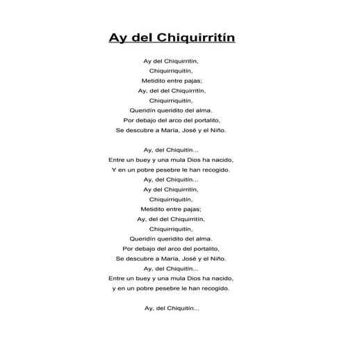 Ay del chiquirritín | DOC