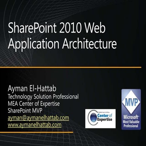 SharePoint 2010 Web Application Architecture_ Ayman El-Hattab,MVP | PPT