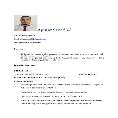 Ayman saeed cv | DOCX