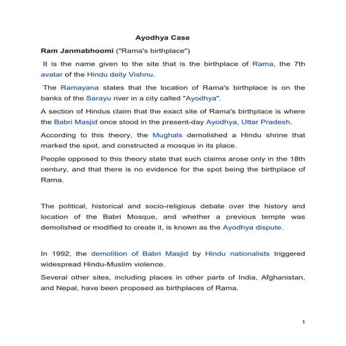 Ayodhya Judgement | PDF