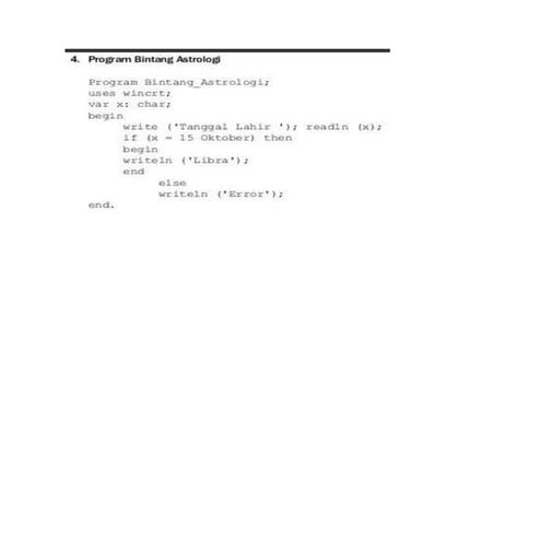 Ayo membuat program pascal | DOCX