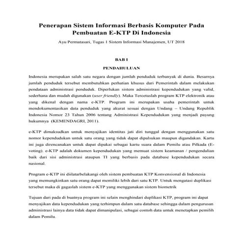 Makalah pelayanan ktp | DOCX