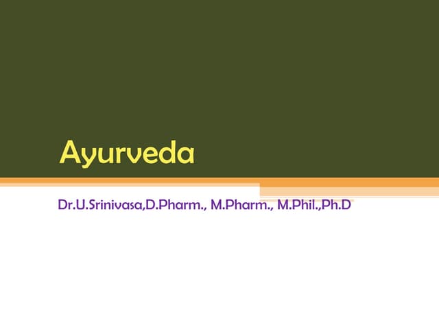 Ayurveda | PPTX