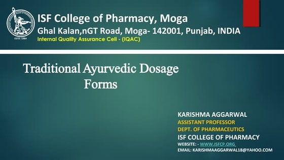 Traditional Ayurvedic formulations-Asavas and Arishtas | PPTX