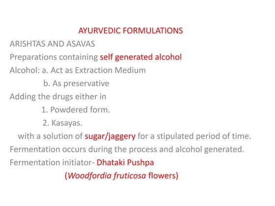 03 b. Preparation and Standardization of Ayurvedic Formulation | PPT ...