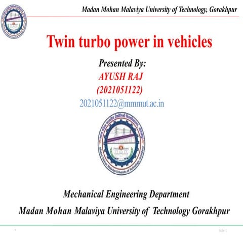 Twin Turbo Technology | PPTX