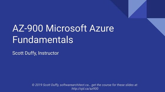 Azure Fundamentals || AZ-900 | PPTX
