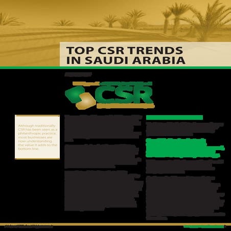 Top CSR Trends in Saudi Arabia - Report | PDF