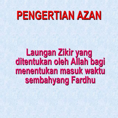 Azan | PPT