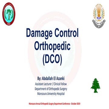Damage Control Orthopedic DCO #dr_azanki | PPT