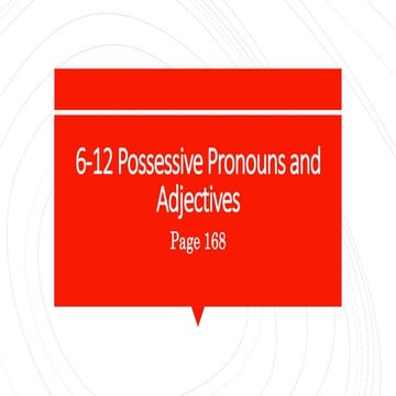 Azar 6 12 possessive pronouns and adjectives | PPTX