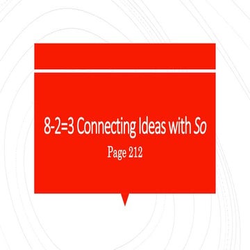 Azar 8 3 connecting ideas with so | PPT