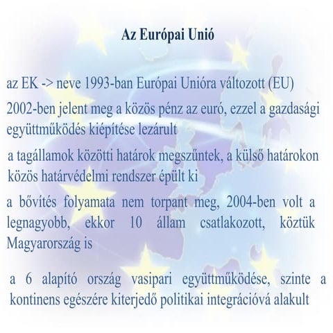 Az európai unió | PPT