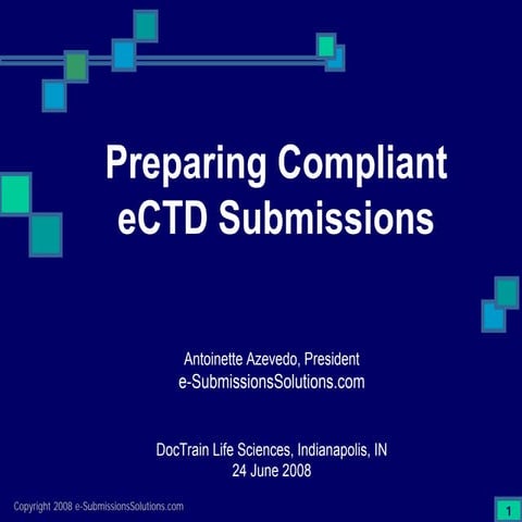 Preparing Compliant eCTD Submissions | PDF