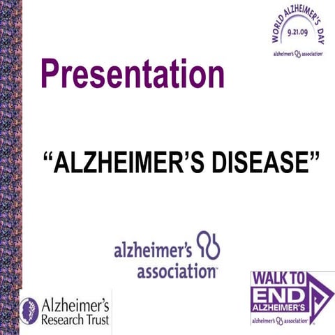Alzheimer disease | PPTX