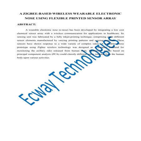A zigbee based wireless wearable electronic nose using flexible printed ...