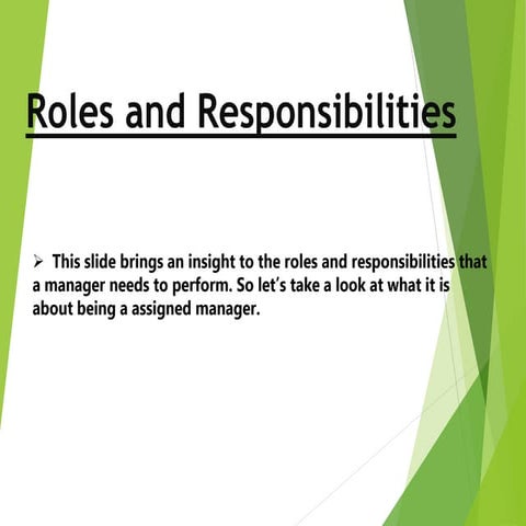 Roles and Responsibilities | PPTX