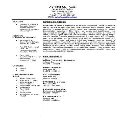 Aziz, Ashraful resume | PDF