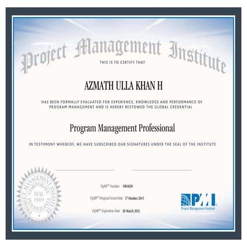 Azmath pgmp certification_1864638 | PDF