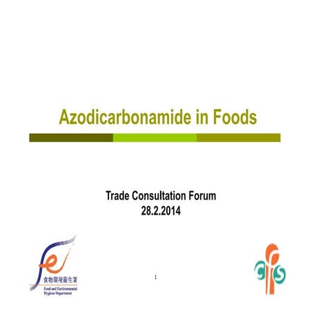 Azodicarbonamide in Foods | PPT