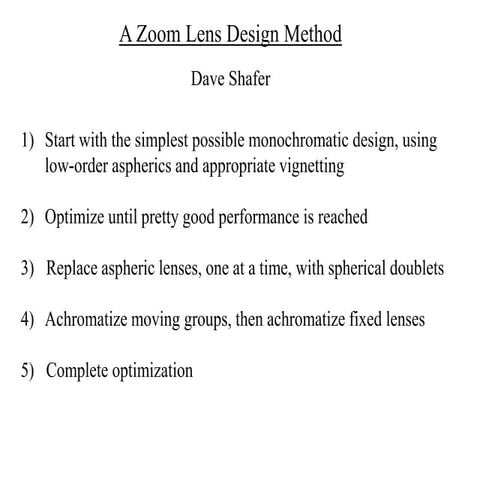 A zoom lens design method, july 3, 2013 | PPTX
