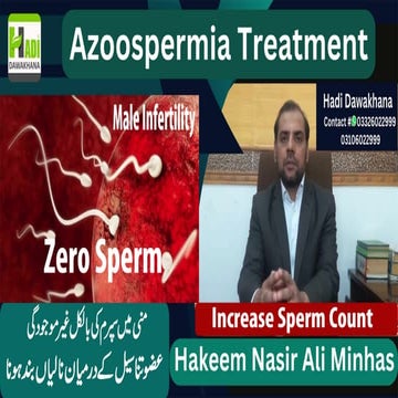 Azoospermia ka ilaj | Zero sperm count | azoospermia treatment | Hadi ...
