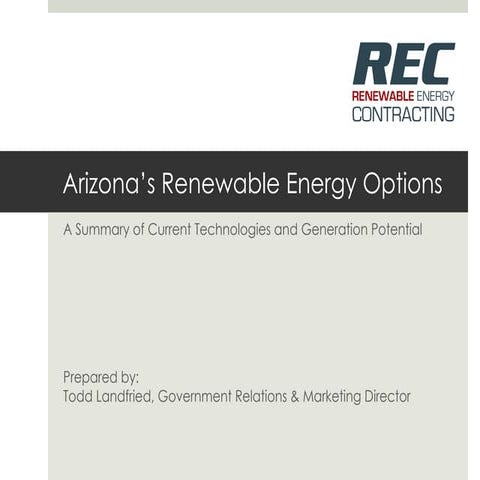 Arizona\'s Renewable Energy Resources | PPT