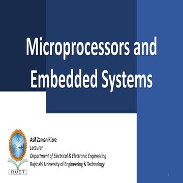 AZR Microprocessor Lecture 01 – Architecture, Evolution and Modern ...