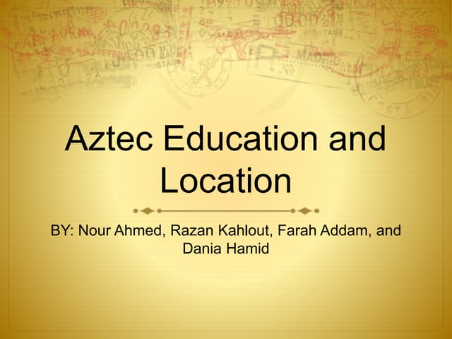 Aztec Civilization | PPT